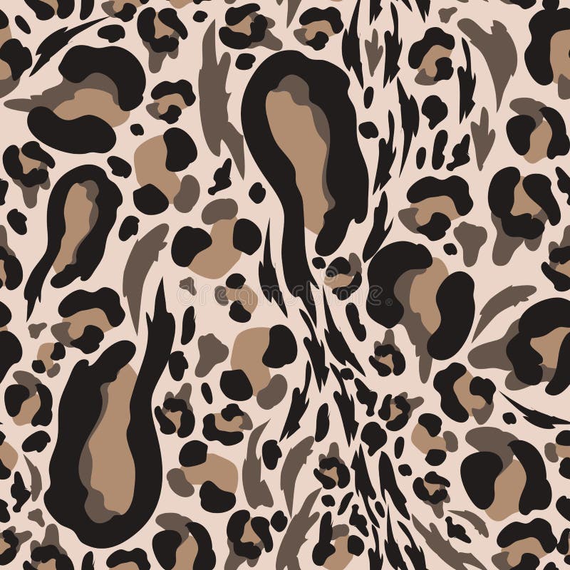 Seamless Pattern with Leopard Skin. Vector. Stock Vector - Illustration ...
