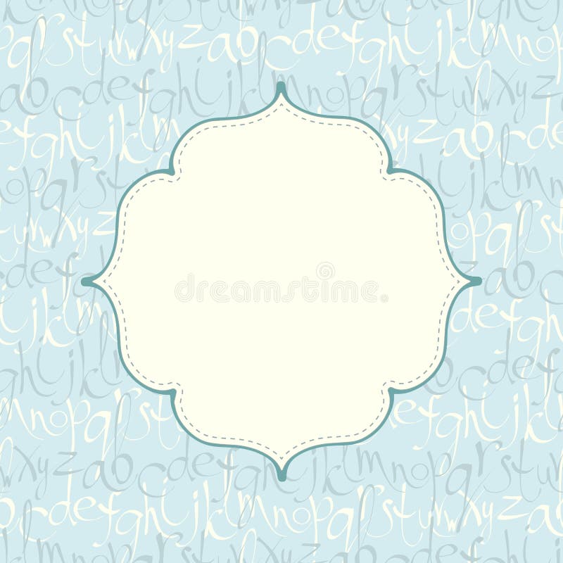Seamless Pattern with Letters and Frame for Text Stock Vector ...
