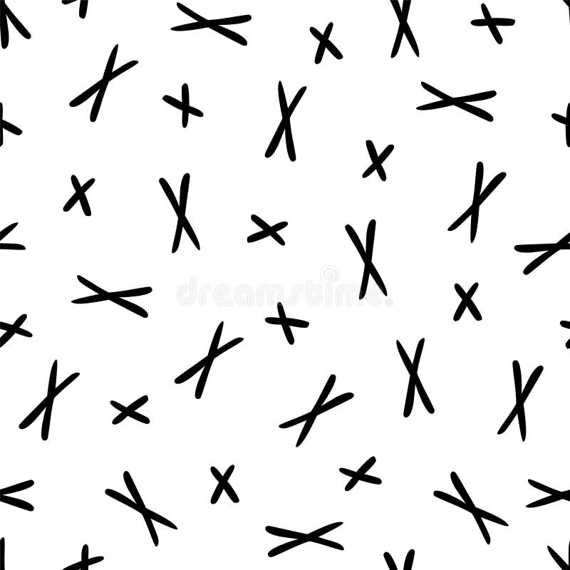 Seamless Pattern - Letters X Stock Vector - Illustration of hand ...