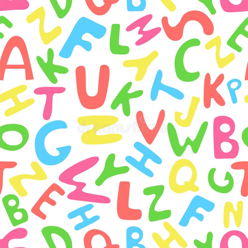 English hand draw alphabet stock vector. Illustration of children ...