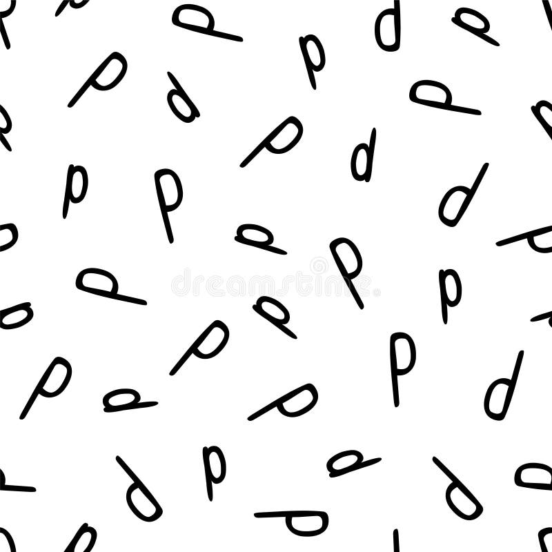 Seamless Pattern - Letters P Stock Vector - Illustration of background ...