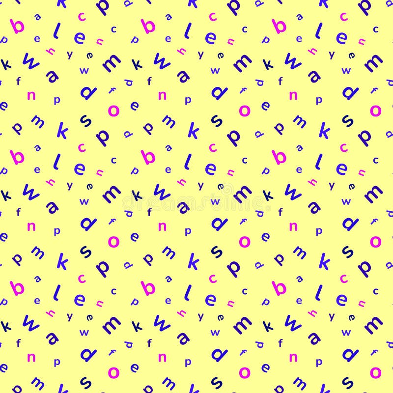 Seamless Vector Letters Pattern Illustration Stock Illustration ...