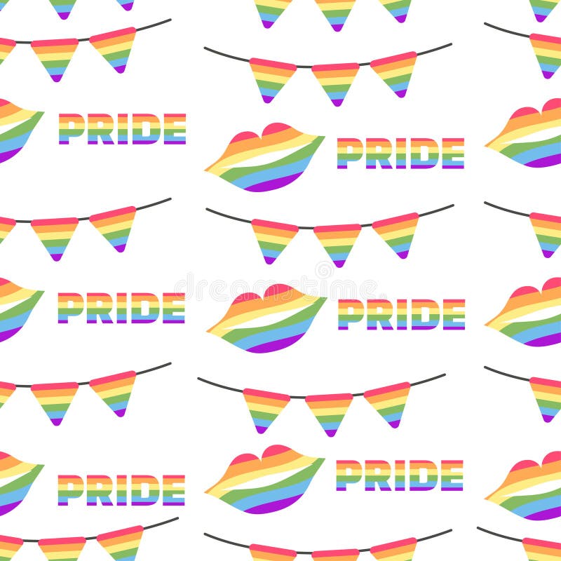 Seamless Pattern of Lgbt Elements. Pride Month Stock Vector ...