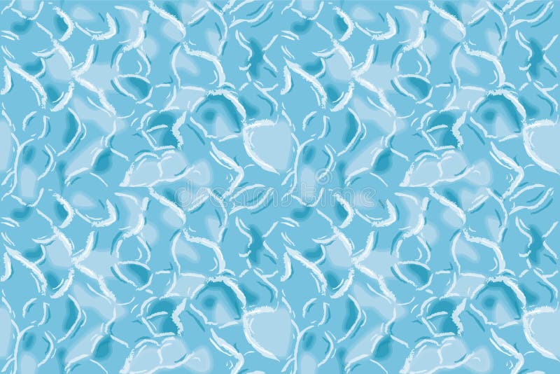 Seamless Pattern with Light Blue Sea Waves, Vector Illustration Stock ...