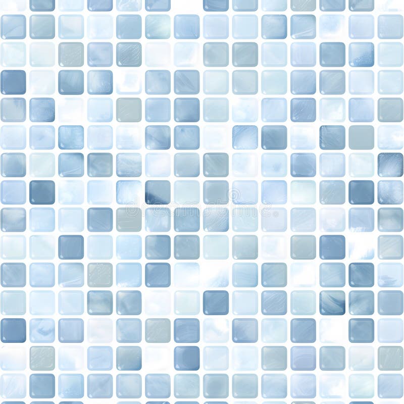 Seamless Light Blue Glass Mosaic Tile Pattern Stock Illustration ...