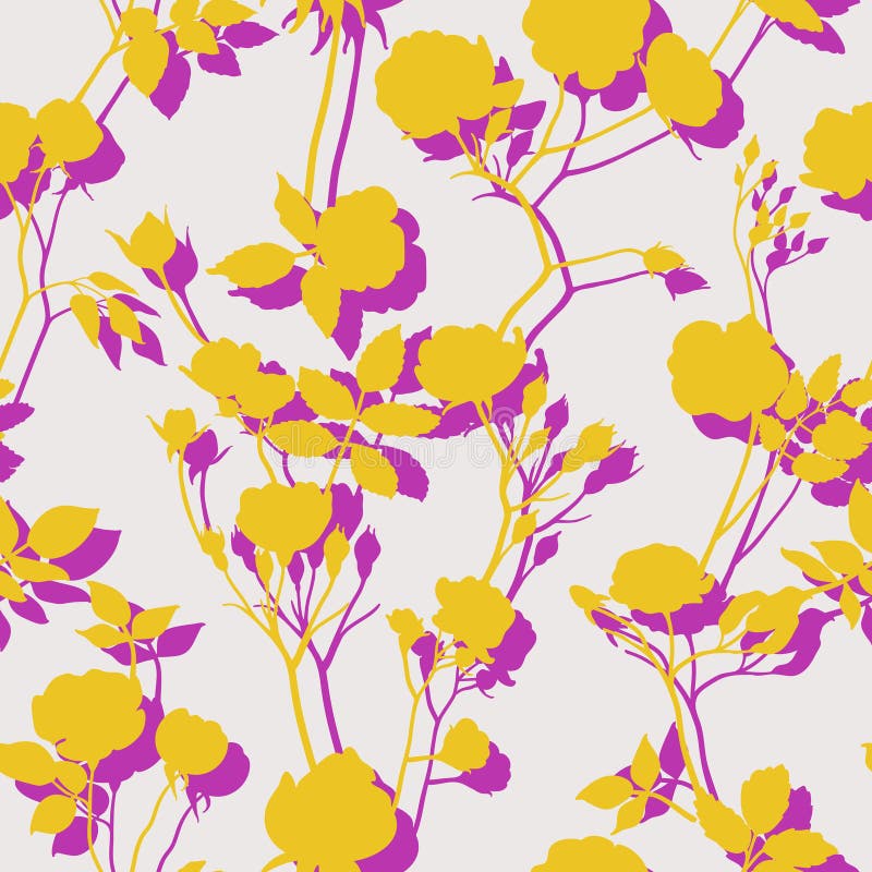 Seamless Pattern with Light and Shadows of Roses Stock Illustration ...