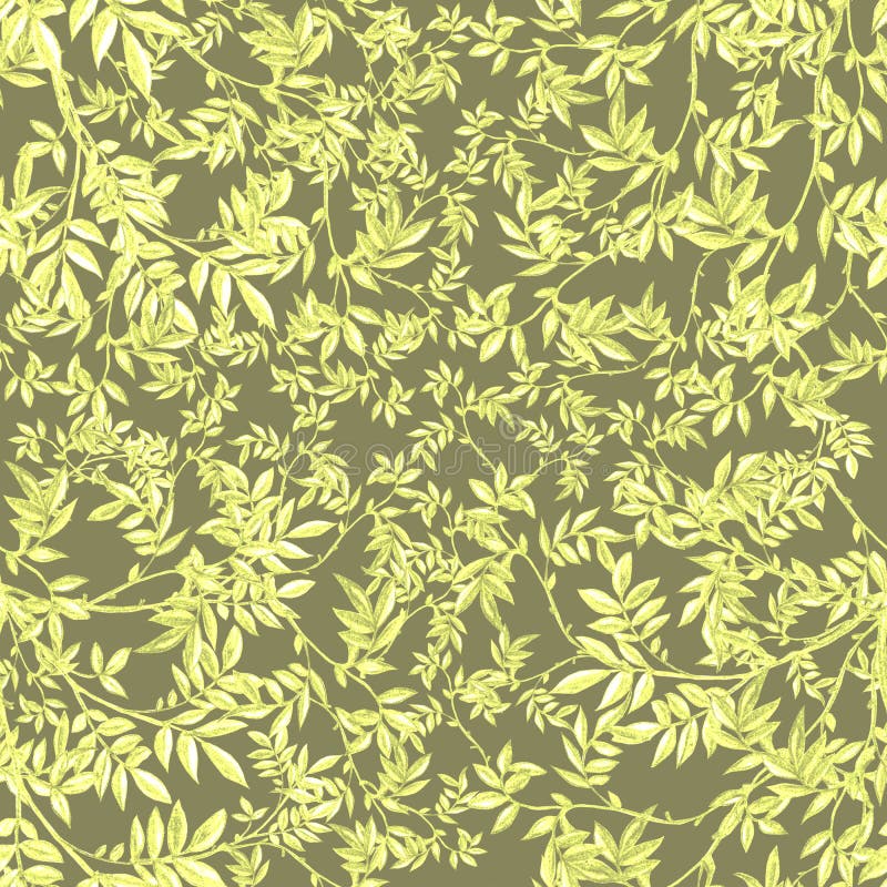Seamless Pattern Light Leaves Floral Texture 6 Stock Illustration ...