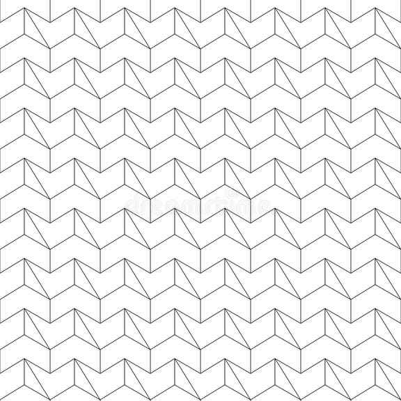 Seamless Pattern - Linear Abstract Geometric Background Stock Vector ...