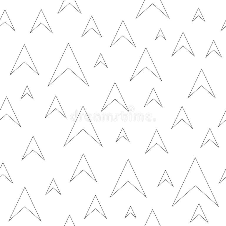 Seamless Pattern of Linear Arrows. Stock Vector - Illustration of ...