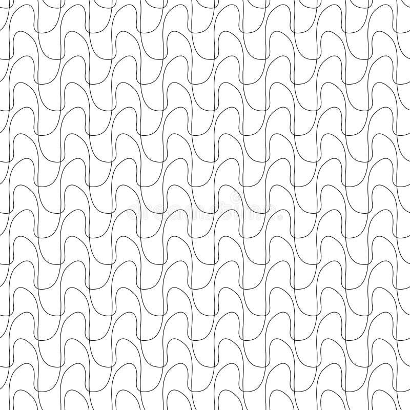 Seamless Pattern of Linear Waves Stock Vector - Illustration of linear ...