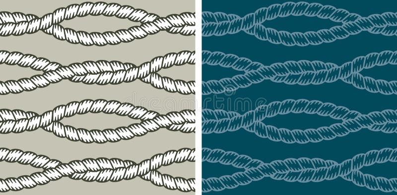 Seamless Pattern, Linked Strings Stock Vector - Illustration of tangled ...