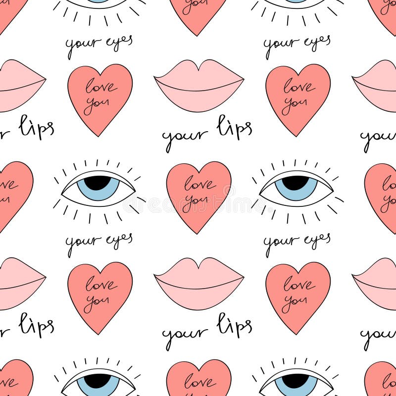 Romantic Doodle Seamless Pattern Stock Illustrations – 64,377 Romantic ...