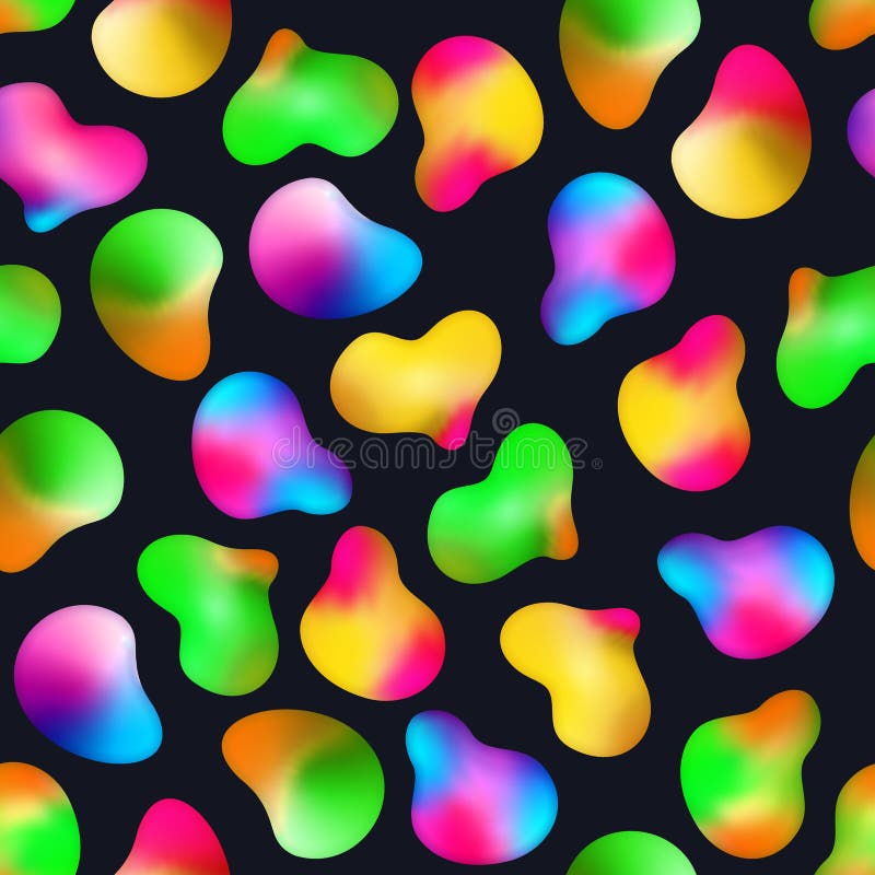 Seamless Pattern Liquid Abstract Amoeba Stock Illustration ...