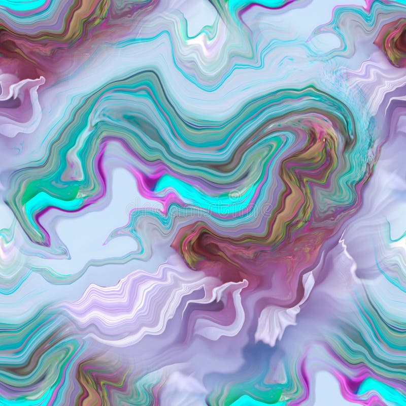 Seamless Pattern with Liquid and Fluid Marble Texture, Colourful Paint ...