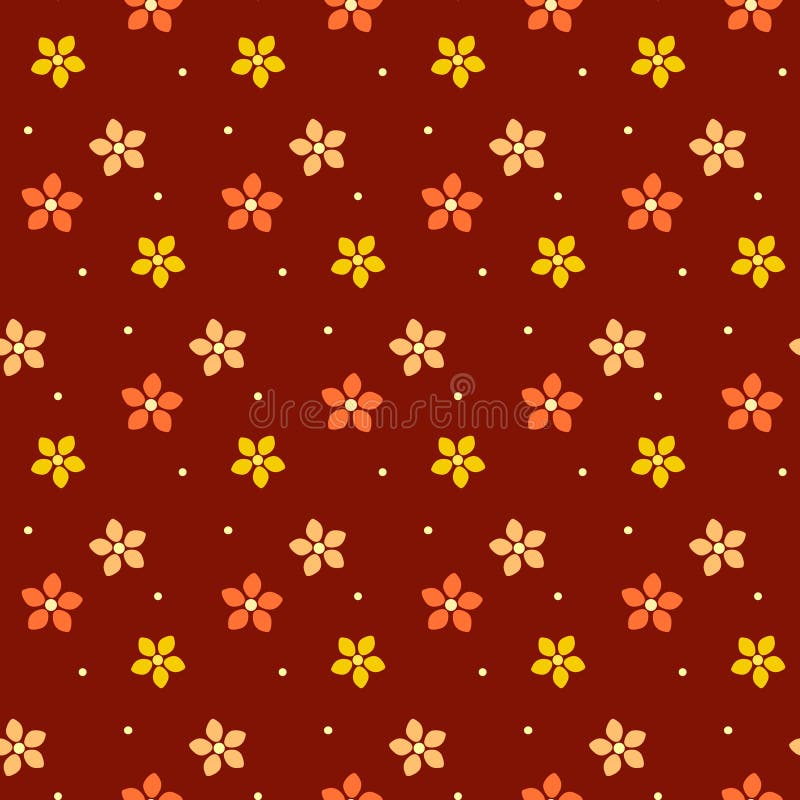 Seamless Pattern with Little Flowers.Vector Illustration in Flat Style ...