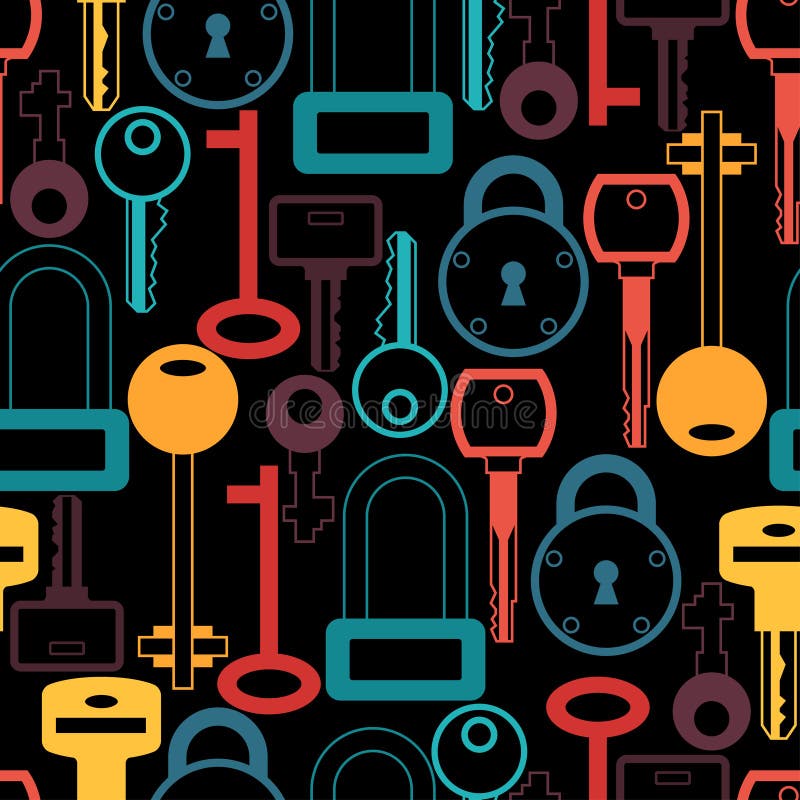 Seamless Pattern with Locks and Keys Icons Stock Vector - Illustration ... Seamless Pattern with Locks and Keys Icons Stock Vector - Illustration ...