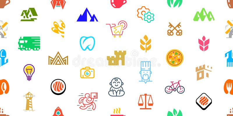 Seamless Logos Stock Illustrations – 1,966 Seamless Logos Stock ...
