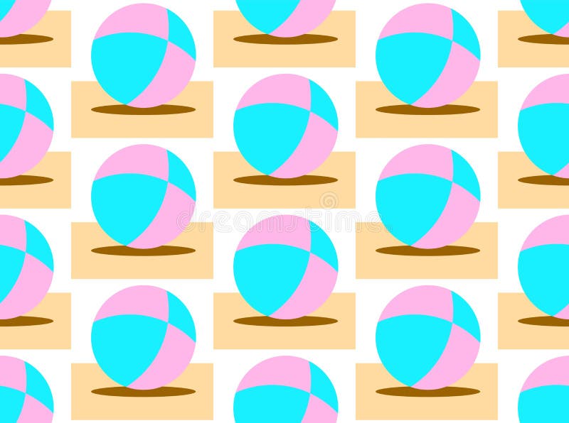 Seamless Vector Pattern Made of Funny Beach Balls Stock Vector ...