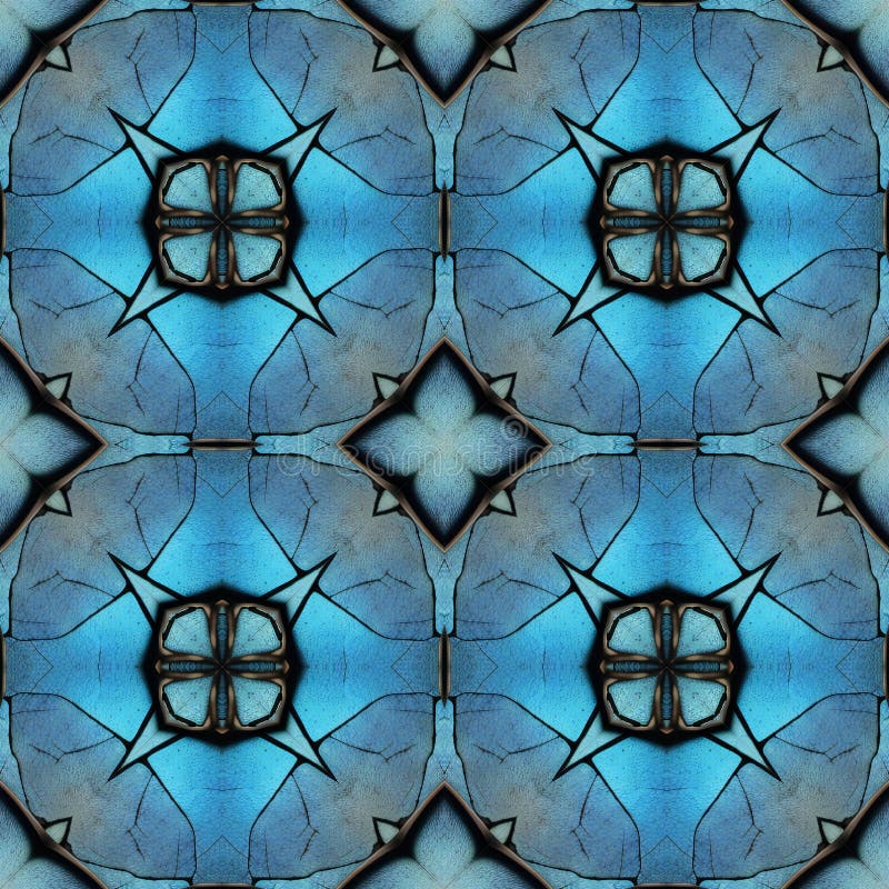 Seamless Pattern Made from Great Blue Pansy Butterfly Wing Skin Texture ...