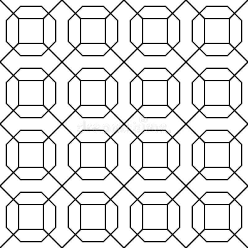 Seamless Pattern Made with Linear Square. Simple Geometric Illustration ...