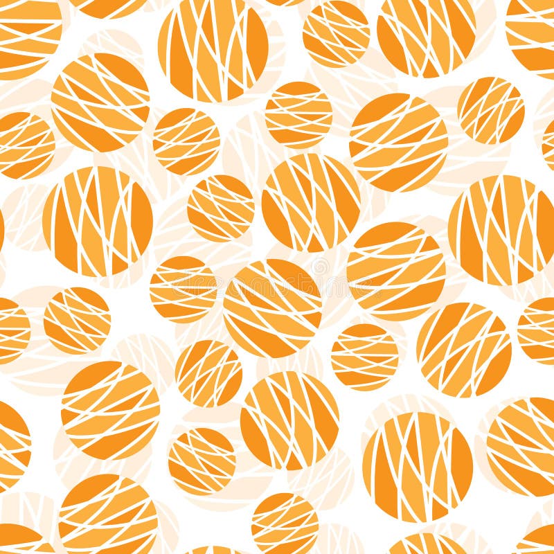 Seamless Pattern Made of Orange Circles. Stock Vector - Illustration of decor, decorative: 87615653