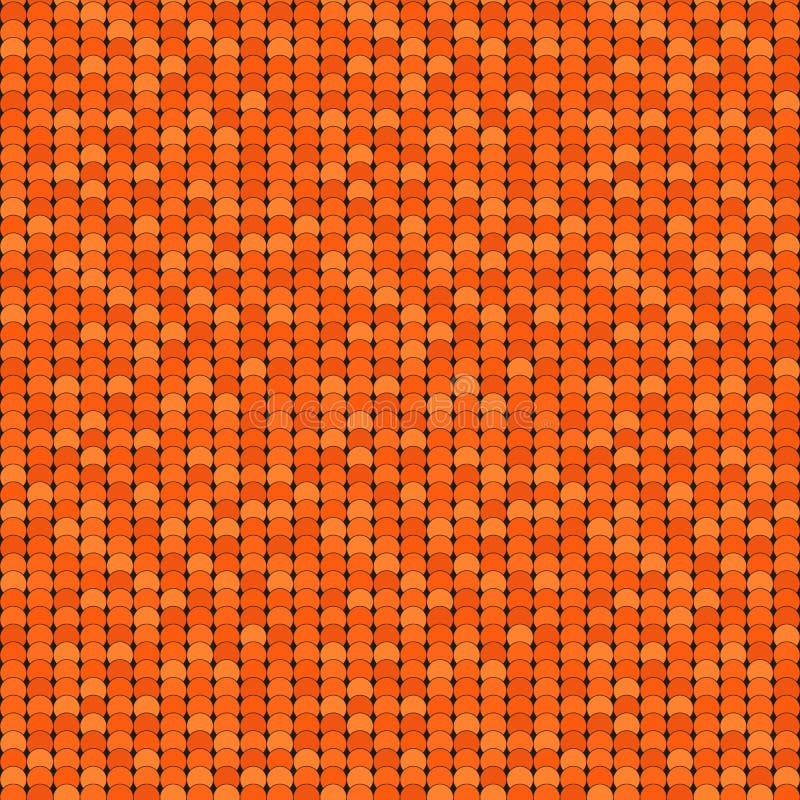 Seamless Pattern Made of Orange Shadowed Overlay Circles with Ou Stock ...