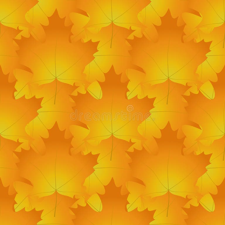 Seamless Pattern Made of Red and Orange Maple Leaves, Autumn Col Stock ...