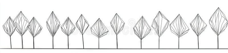 The Seamless Pattern is Made in the Style of Continuous Line Drawing ...