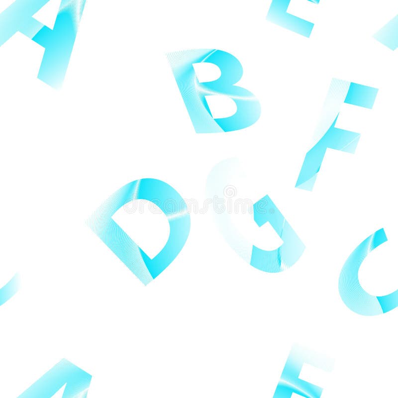 Seamless Pattern Made Up of Light Blue Letters Stock Vector ...