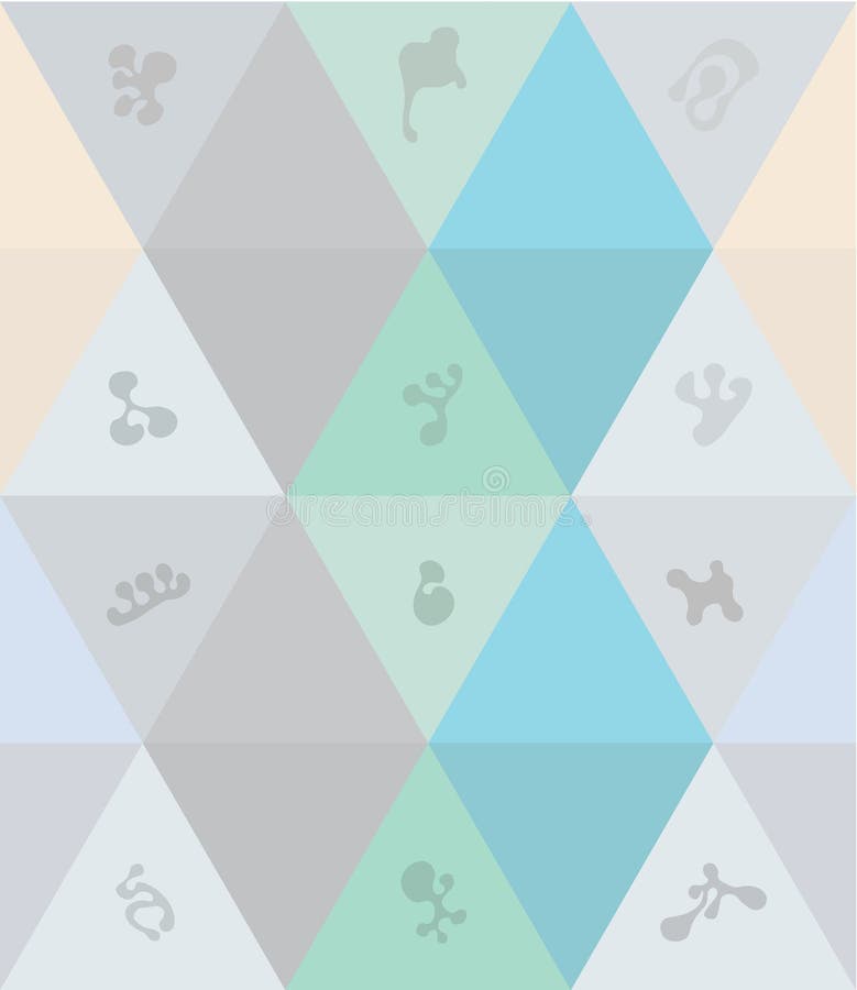 Seamless Pattern Made with Various Beautiful Shapes and Triangl Stock ...