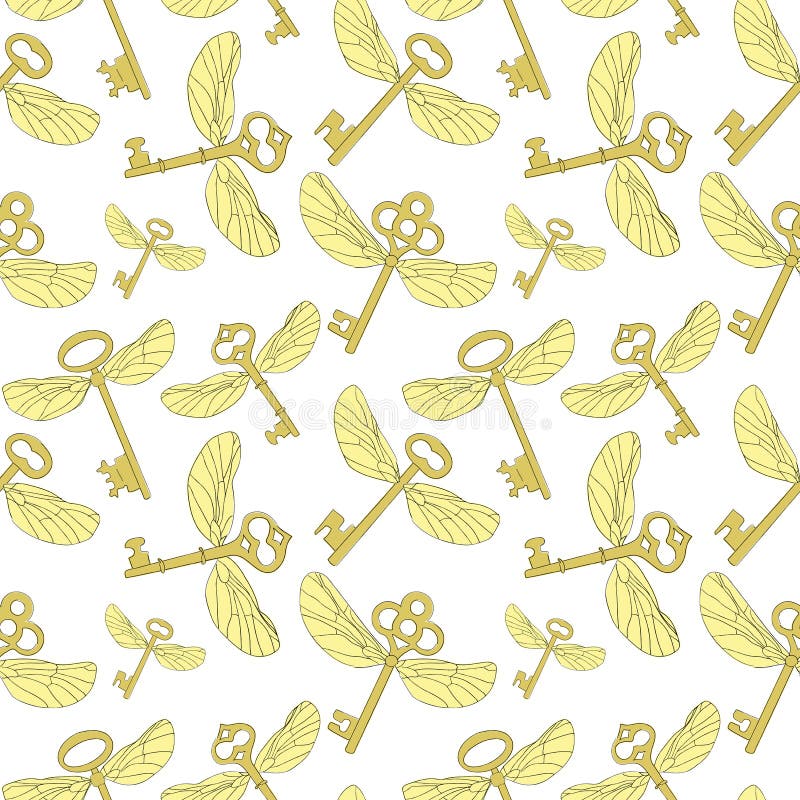 Key with wings. Vector stock vector. Illustration of font - 254814961