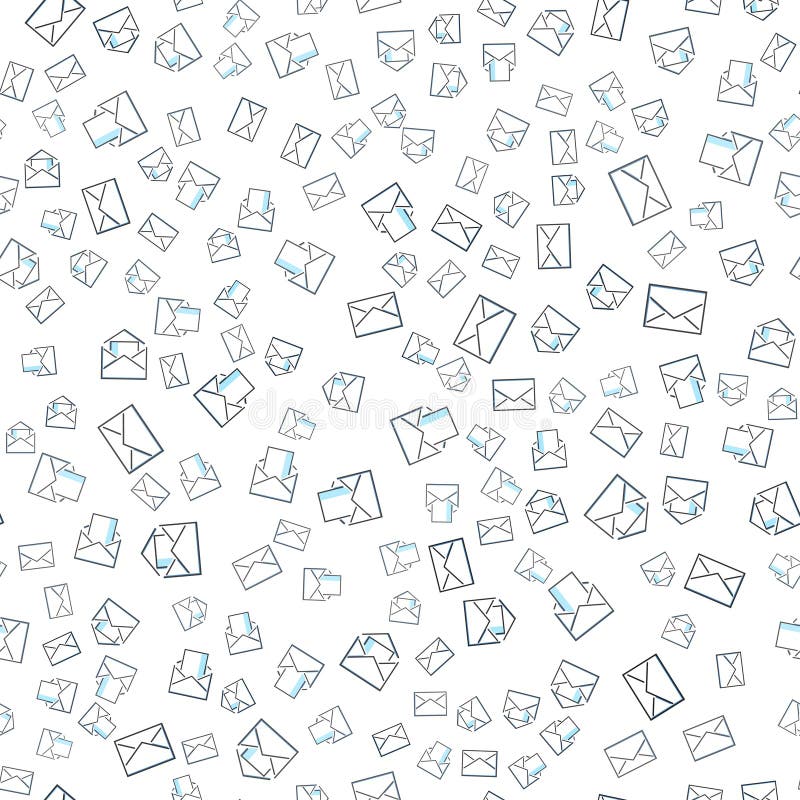 Seamless Pattern with Mail Envelopes. Vector Background for Postal ...
