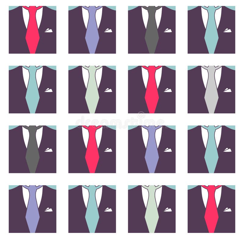 Seamless Pattern Male Formal Suit Stock Vector - Illustration of suit ...