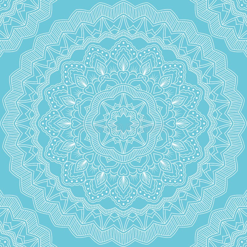 Mandala seamless pattern stock vector. Illustration of india - 114748496