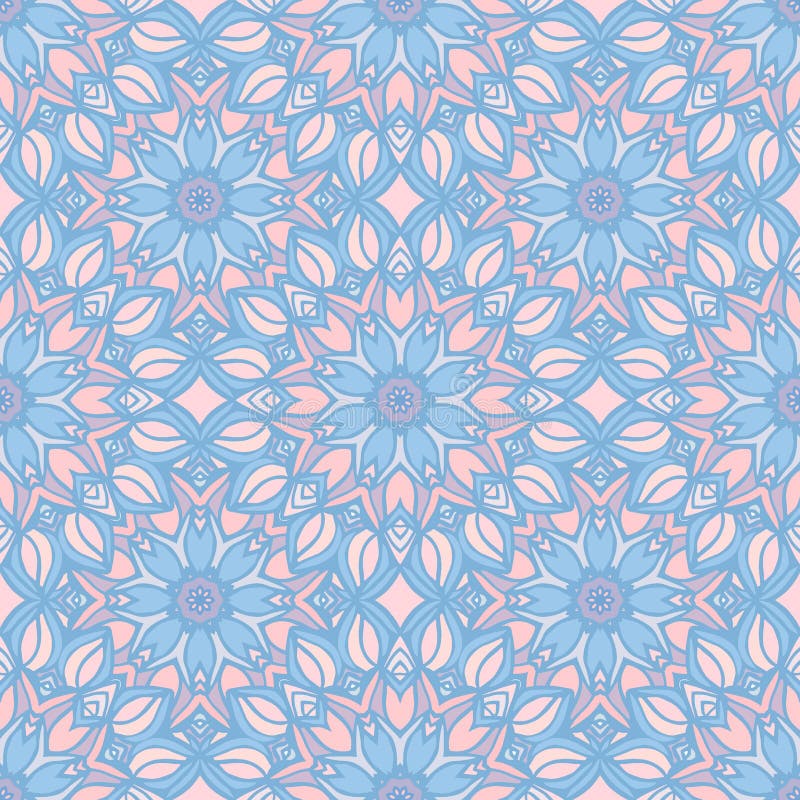 Seamless Pattern with Mandalas. Vector Ornaments in Trendy Colors of ...