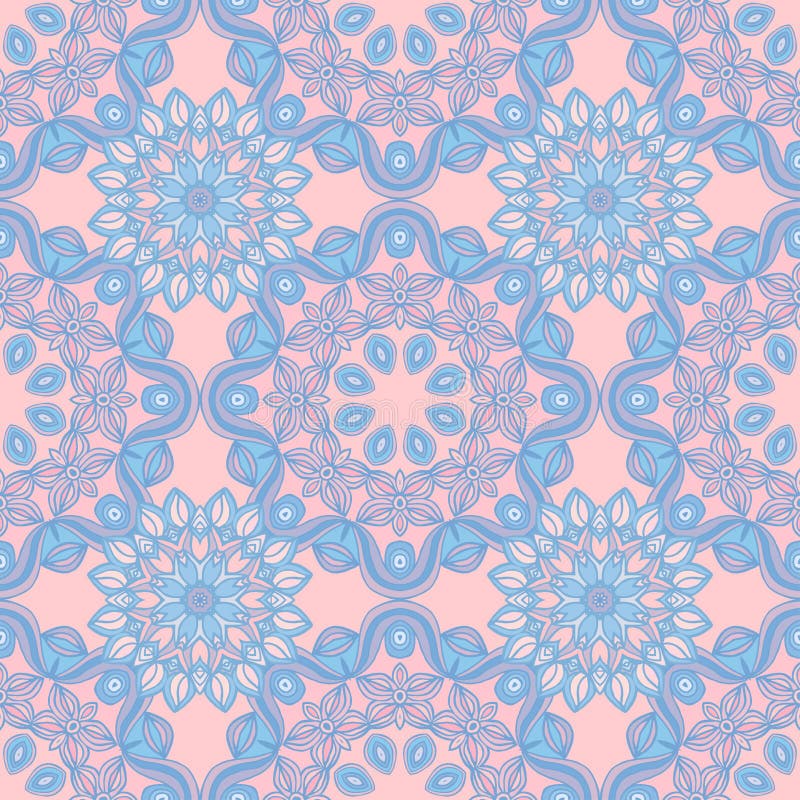 Seamless Pattern with Mandalas. Vector Ornaments in Trendy Colors of ...