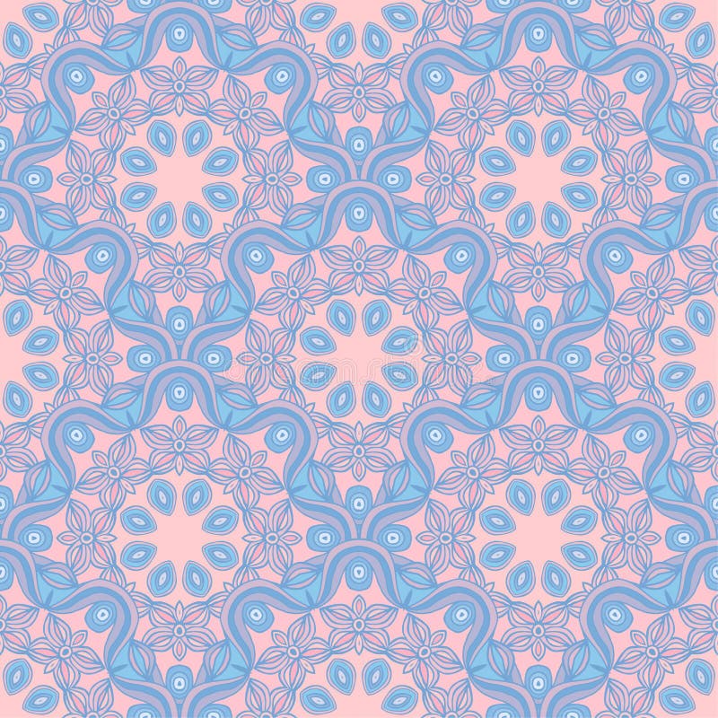 Seamless Pattern with Mandalas. Vector Ornaments in Trendy Colors of ...
