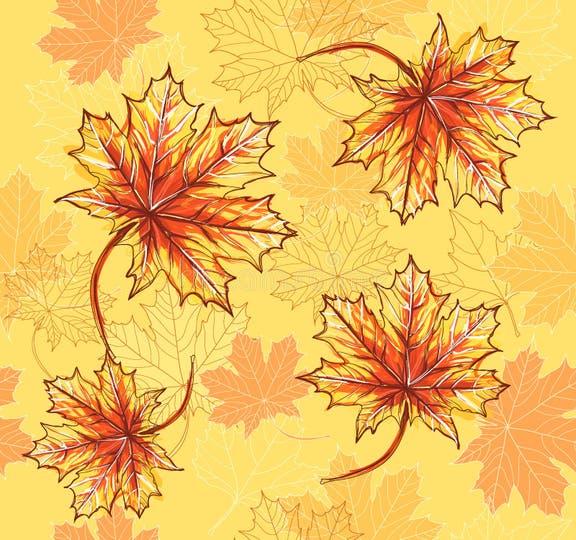 Repeating Maple Leaf Pattern Stock Illustrations – 1,224 Repeating ...