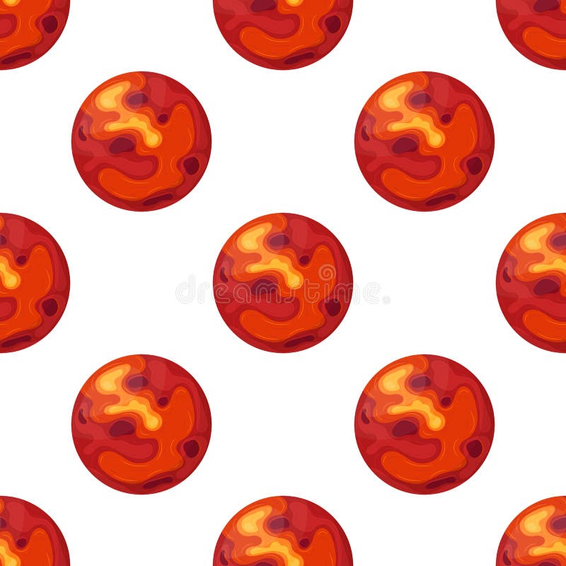 Mars Planet Isolated on White Background. Planet of Solar System Stock ...