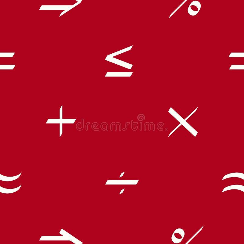 Seamless Pattern with Mathematical Symbols Stock Vector - Illustration ...