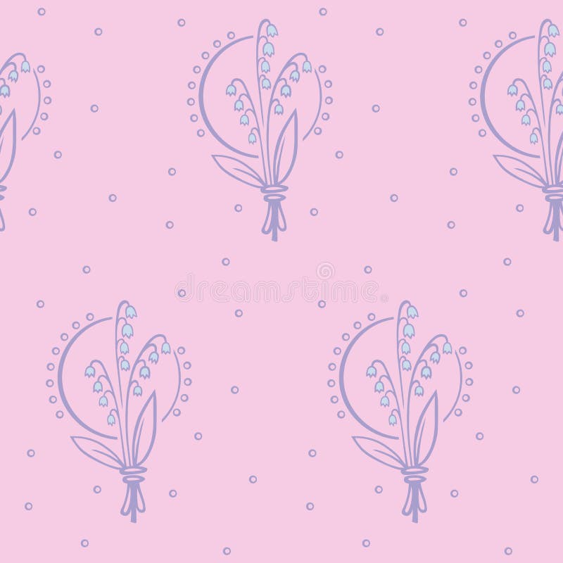 Seamless Pattern with May Lily. Stock Vector - Illustration of herb ...