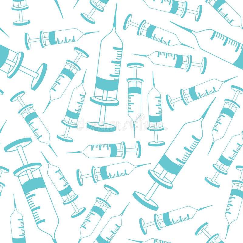 Seamless Pattern of Medical Elements Stock Illustration - Illustration ...