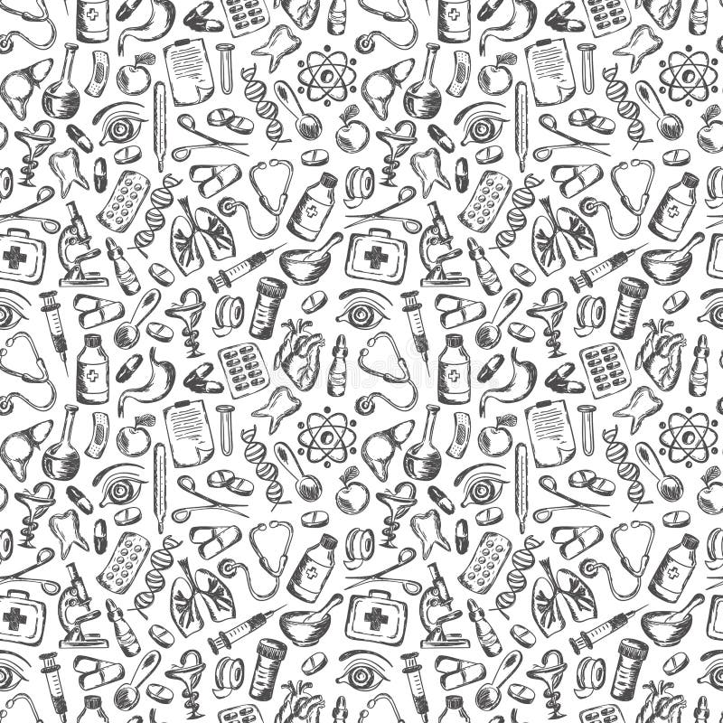 Seamless Pattern School Supplies on a Blackboard Stock Vector ...