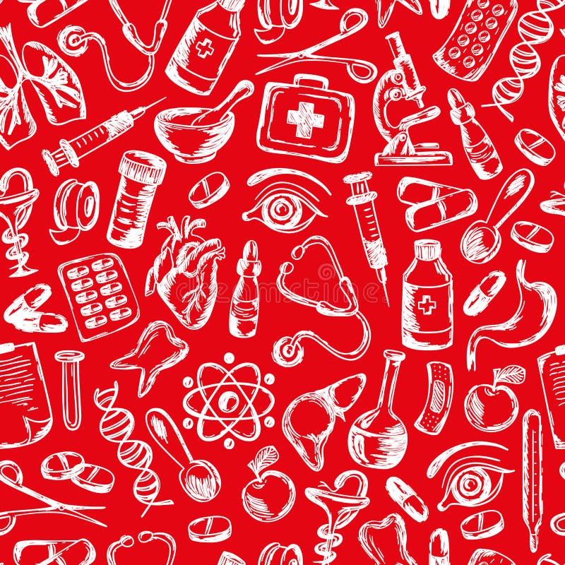 Cross Shape with Medical Icons and Set of Health Stock Vector ...