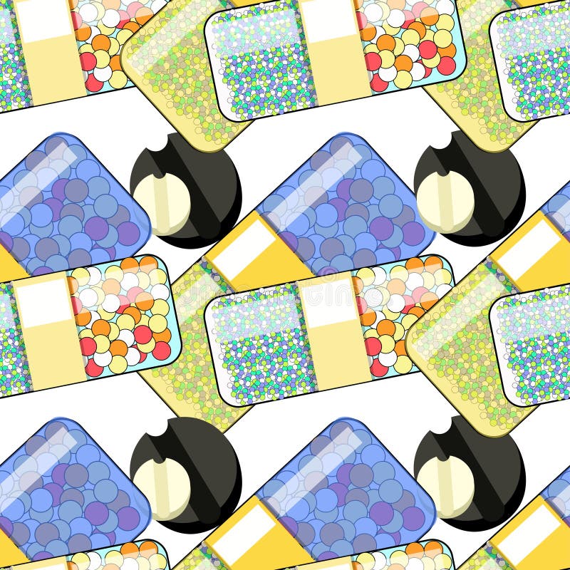 Seamless Pattern Medical Pill a Tablet. Vector Illustration Stock ...
