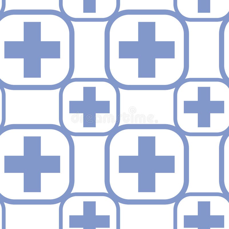 Seamless Pattern with Medicine Cross. Theme of Health, Medicine for ...