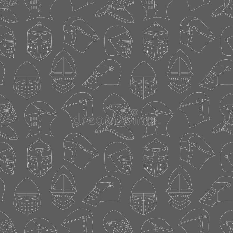 Medieval Helmets Pattern Stock Illustrations – 57 Medieval Helmets ...