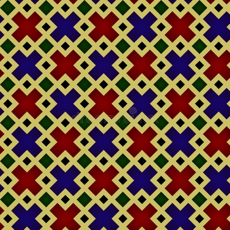 Seamless Pattern, Medieval Stained-glass Window Style Stock ...