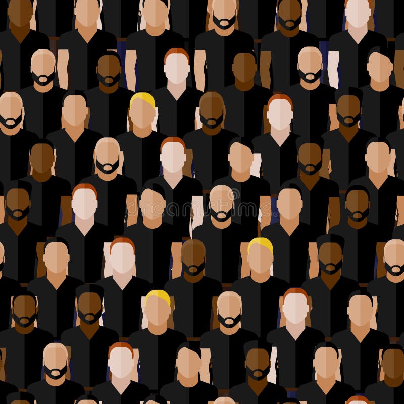 Seamless Pattern with Men Group or Community Wearing Sport Uniform ...