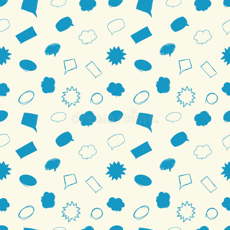 Seamless Pattern with Message Bubbles. Stock Vector - Illustration of ...